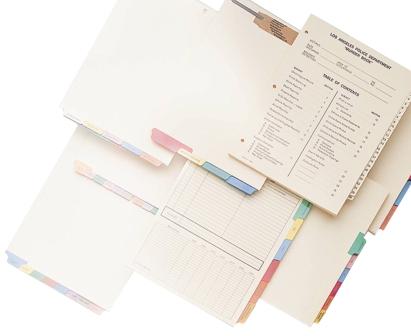 Organizing Documents Within Side Tab File Folders