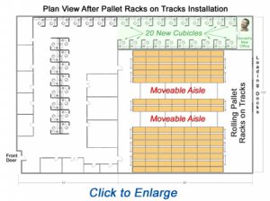 Compact Rolling Pallet Racks on Tracks | Mobile Storage