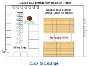 Compact Rolling Pallet Racks on Tracks | Mobile Storage