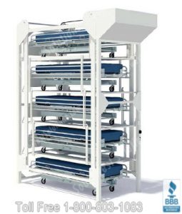 Medical Gurney Lift | Vertically Stacked Hospital Bed Racks | Vizient ...
