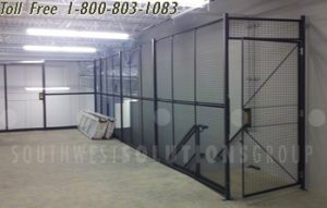 Wire Partition Storage Cage for Automotive Inventory