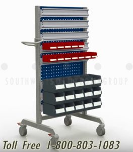 Rolling Pegboard Tool Cart