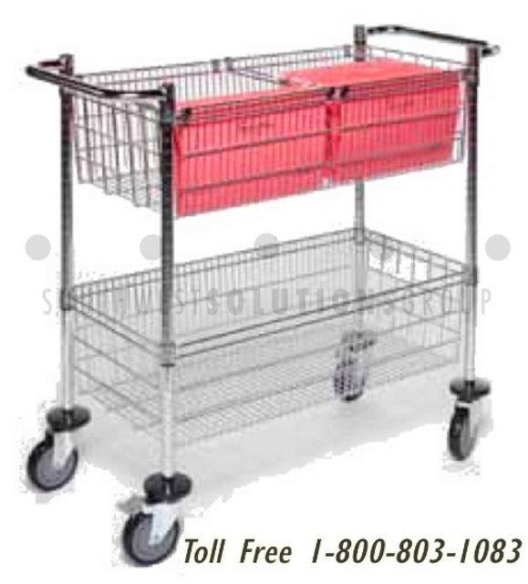 Mail & Package Carts Wire Baskets File Folder Dividers Storage Post ...