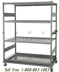 Portable Shipping & Receiving Carts Adjustable Shelves Mobile Bulk ...