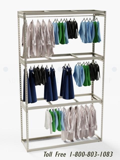 Retail Clothes Hanging Rod Shelf Racks Adjustable Student School ...