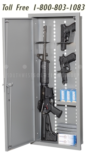 Recessed Gun Locker Rifles Pistols Ammo Into Wall Cabinet Boise Nampa ...