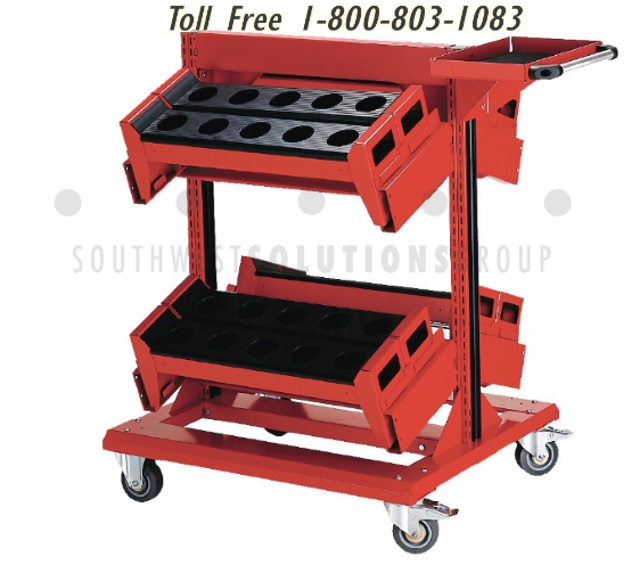 Mobile Tool Shelf Carts Corrosion Shock Resistant Rolling Industrial ...
