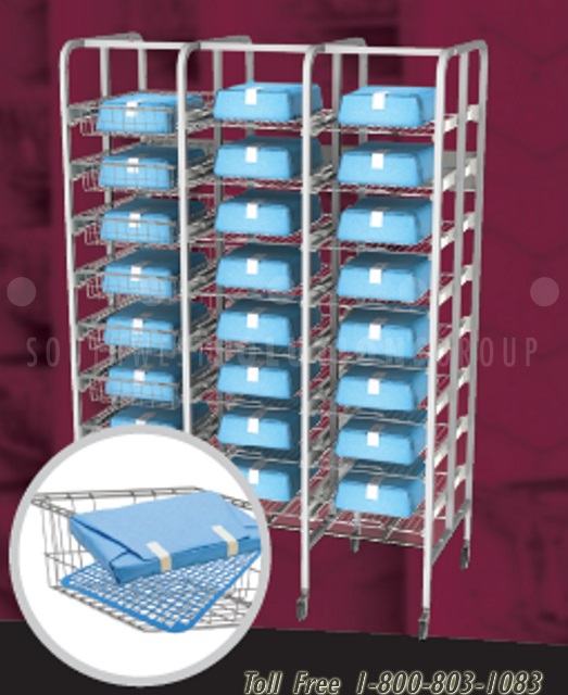 Stainless Racks Baskets Transport Carts Sterile Hospital Instrument ...