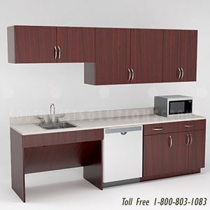 Breakroom Casework Cabinets Modular Laminate BIM Revit Models
