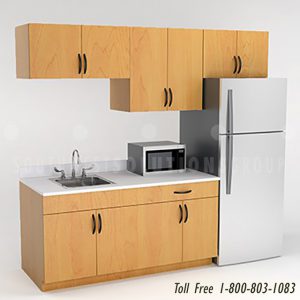 Breakroom Casework Cabinets Modular Laminate BIM Revit Models
