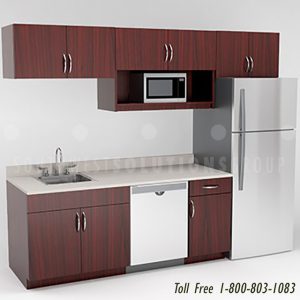 Breakroom Casework Cabinets Modular Laminate BIM Revit Models