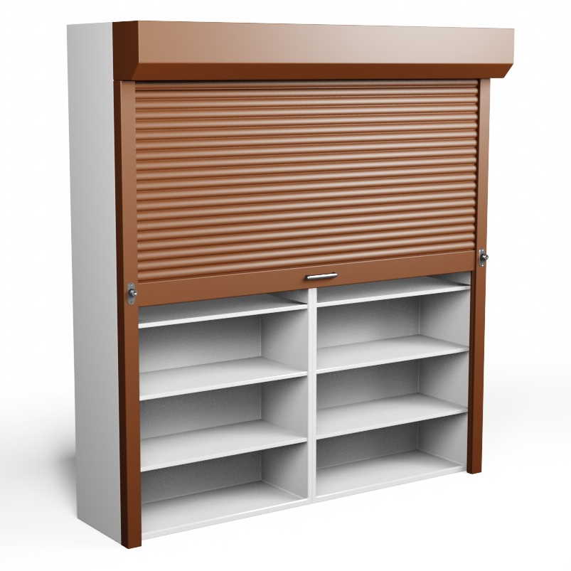Rolling Locking Tambour Shelving Doors | Pull Down Slat Door Security ...