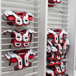Mobile Athletic Gear Shelving | Southwest Solutions Group