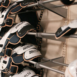 Football Shoulder Pad Racks | Southwest Solutions Group