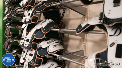 Football Shoulder Pad Racks | Southwest Solutions Group