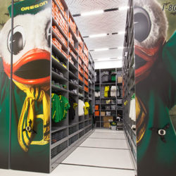 Mobile Athletic Gear Shelving | Southwest Solutions Group
