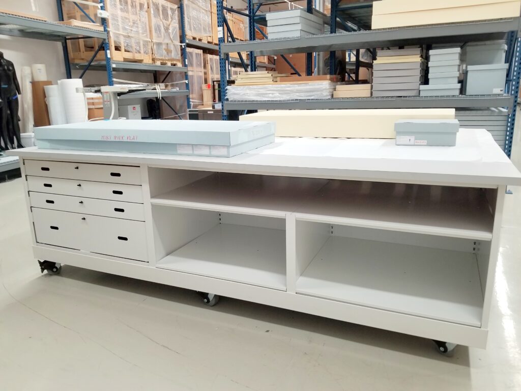 Museum Prep Tables on Wheels